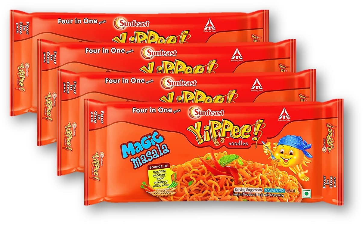 Sunfeast Yippee Noodles Magic Masala 240g (Pack of 4) Unique : Amazon ...