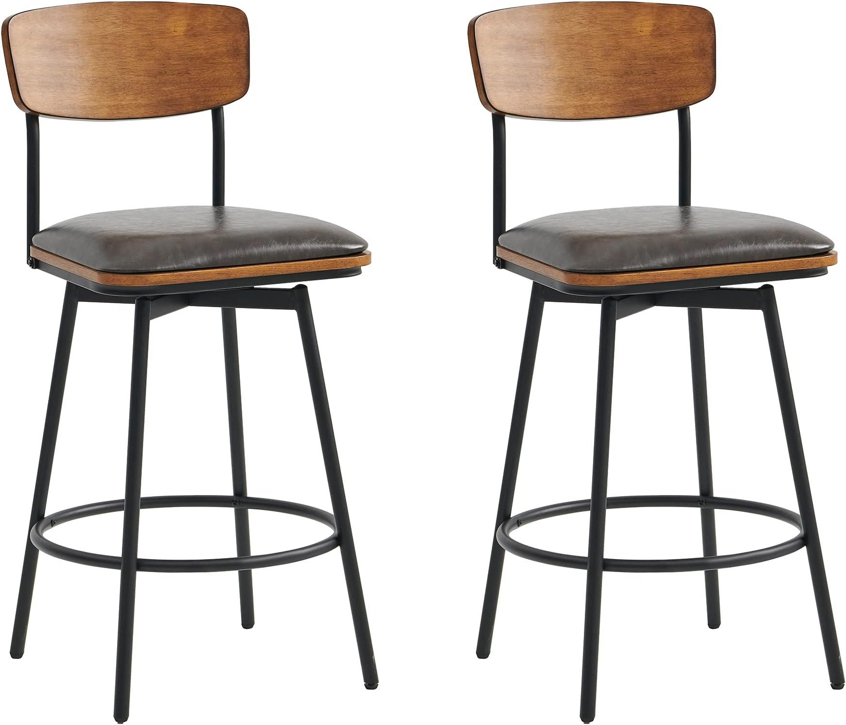 Amazon.com: VASAGLE EKHO Collection - Bar Stools Set of 2, Counter ...