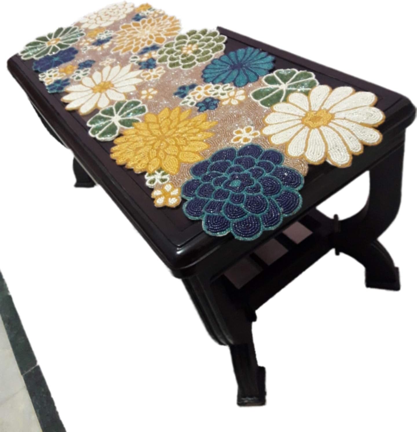 SS Creations Handcrafted Beaded Table Runner for Center and Dinning ...