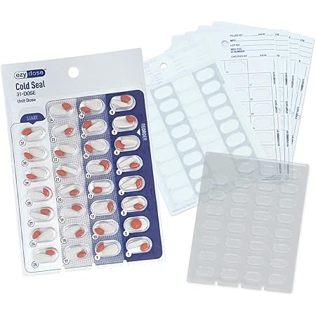 Amazon.com: Monthly Pill Organizer Cold Seal Medication Blister Cards ...
