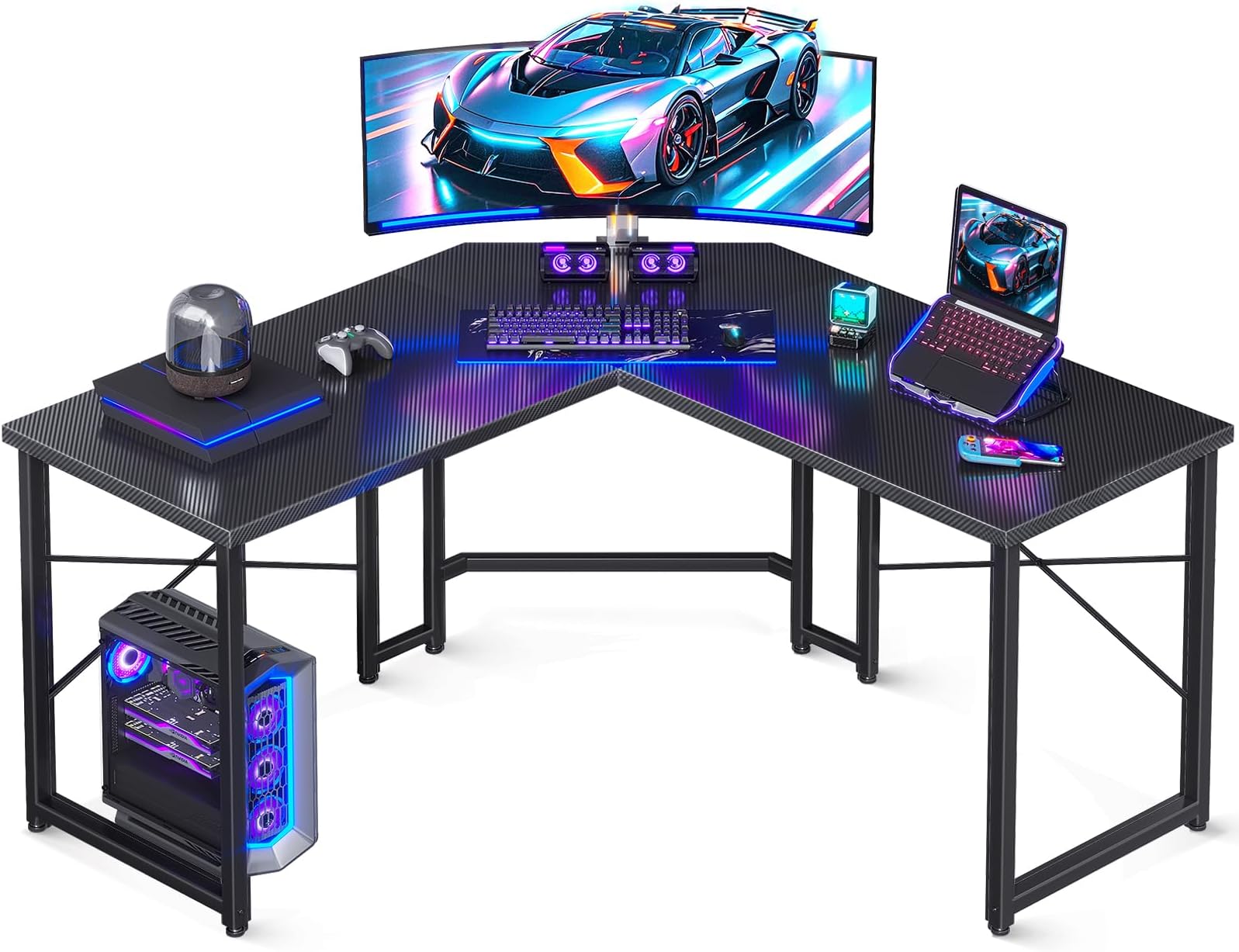 Amazon.com: PayLessHere Computer Desk L Shaped Desk Corner Gaming Desk ...