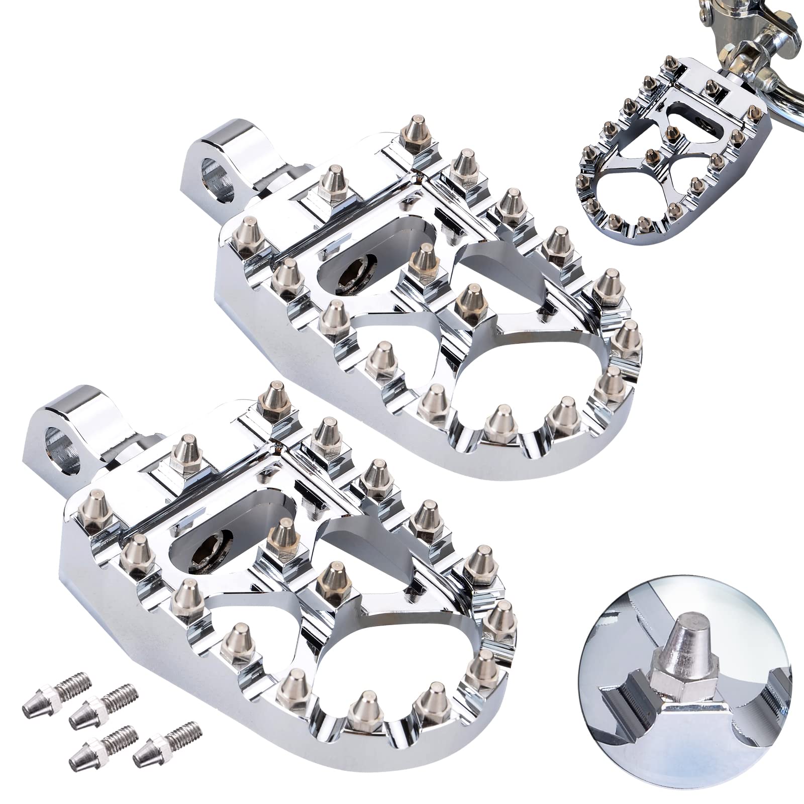 Snapklik.com : Sresk Offroad CNC Wide Fat Foot Pegs For Harley Dyna ...