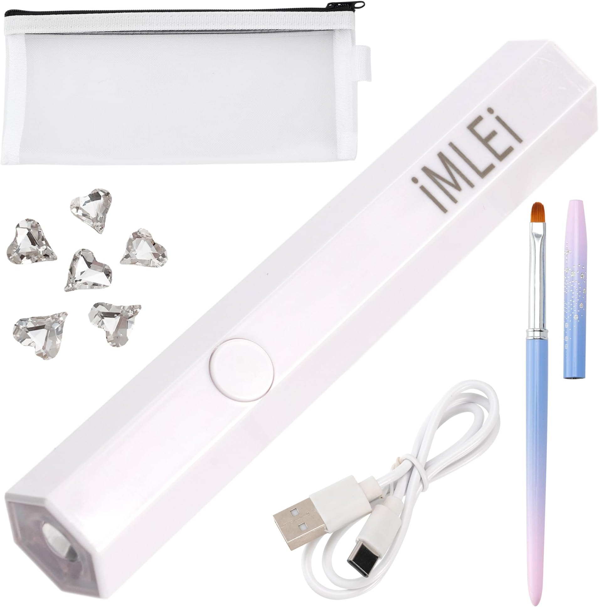 Amazon.co.jp: 【iMLEi】 ネイルライト ジェルネイル用ライト 【ネイルアーティスト推奨】 UVライト ハンディライト 3W ...