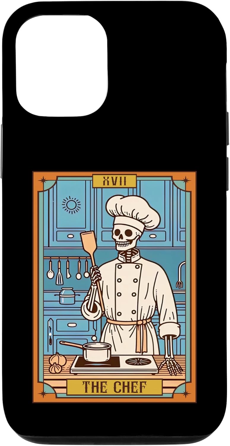 Amazon.com: iPhone 15 Funny Skeleton Chef Cooking Head Chef The Chef ...