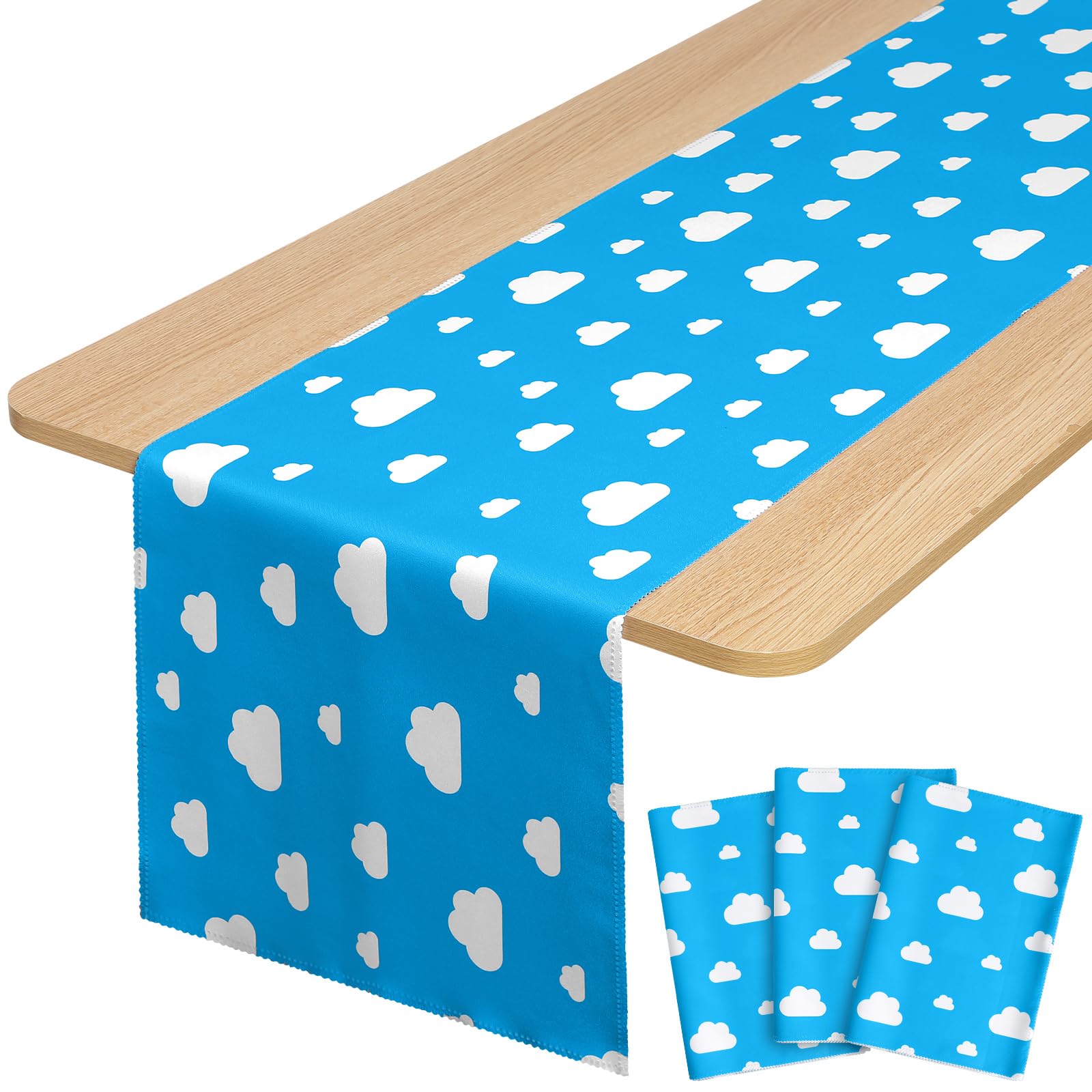 Amazon.com: Oudain Cartoon Story Table Runner 13 x 72 Inch Blue Sky ...