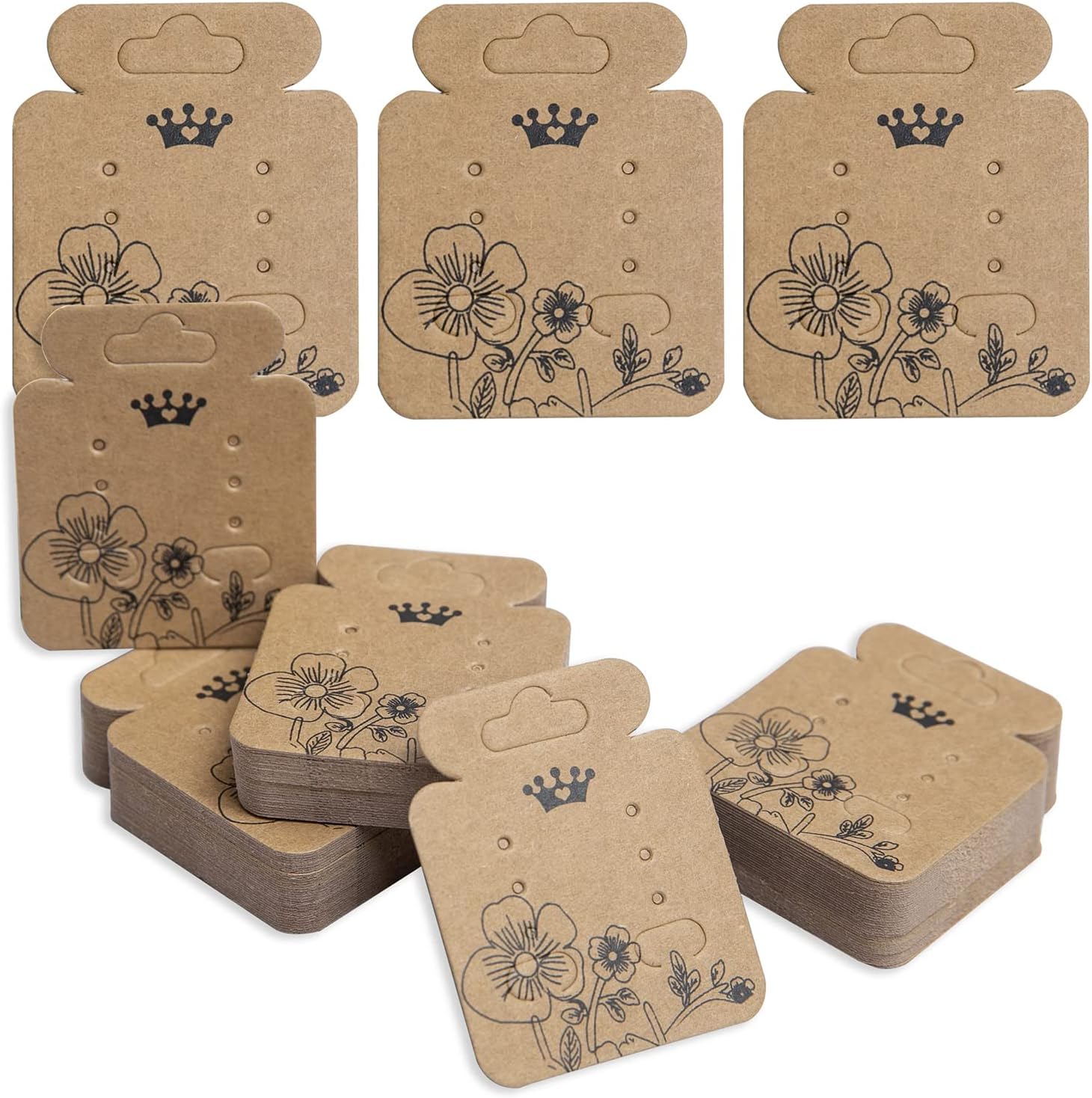 Amazon.com: Samanter 100Pack Earring Cards Holder Jar Shape Earring ...
