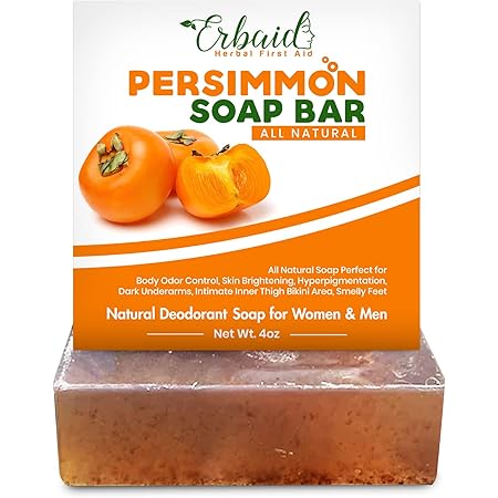 Amazon.com : Persimmon Soap Bar for Body Odor Control – Purifying ...
