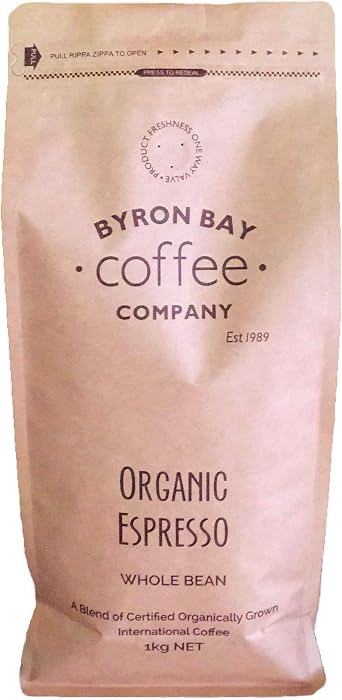 Byron Bay Coffee Company Wholebean, Organic Espresso, 1 kg : Amazon.com ...