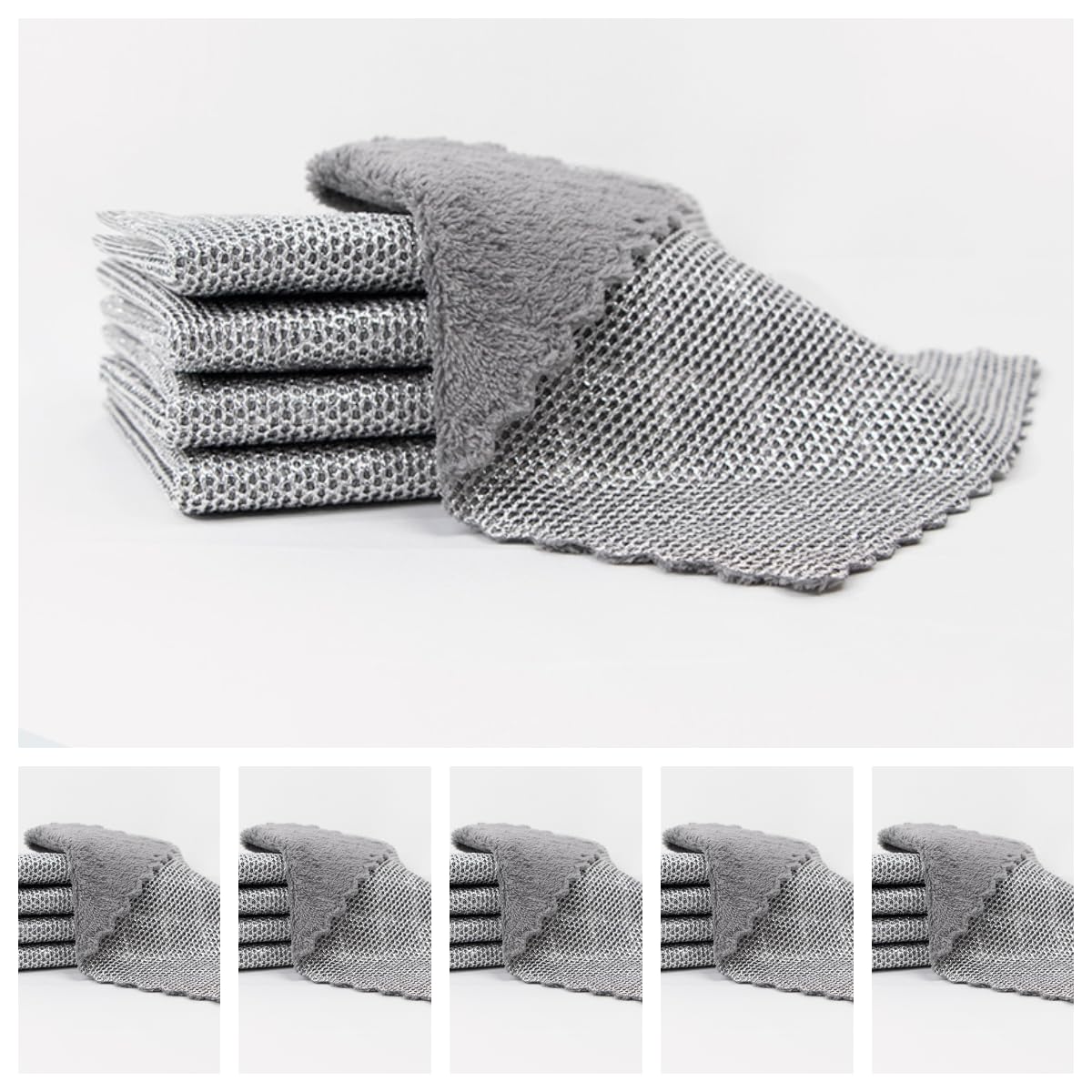 Amazon.com: Dual-Sided Non Scratch Steel Wire and Bamboo Fiber ...