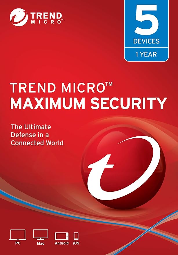 Amazon.com: Trend Micro Maximum Security, 5 User [Key Code]