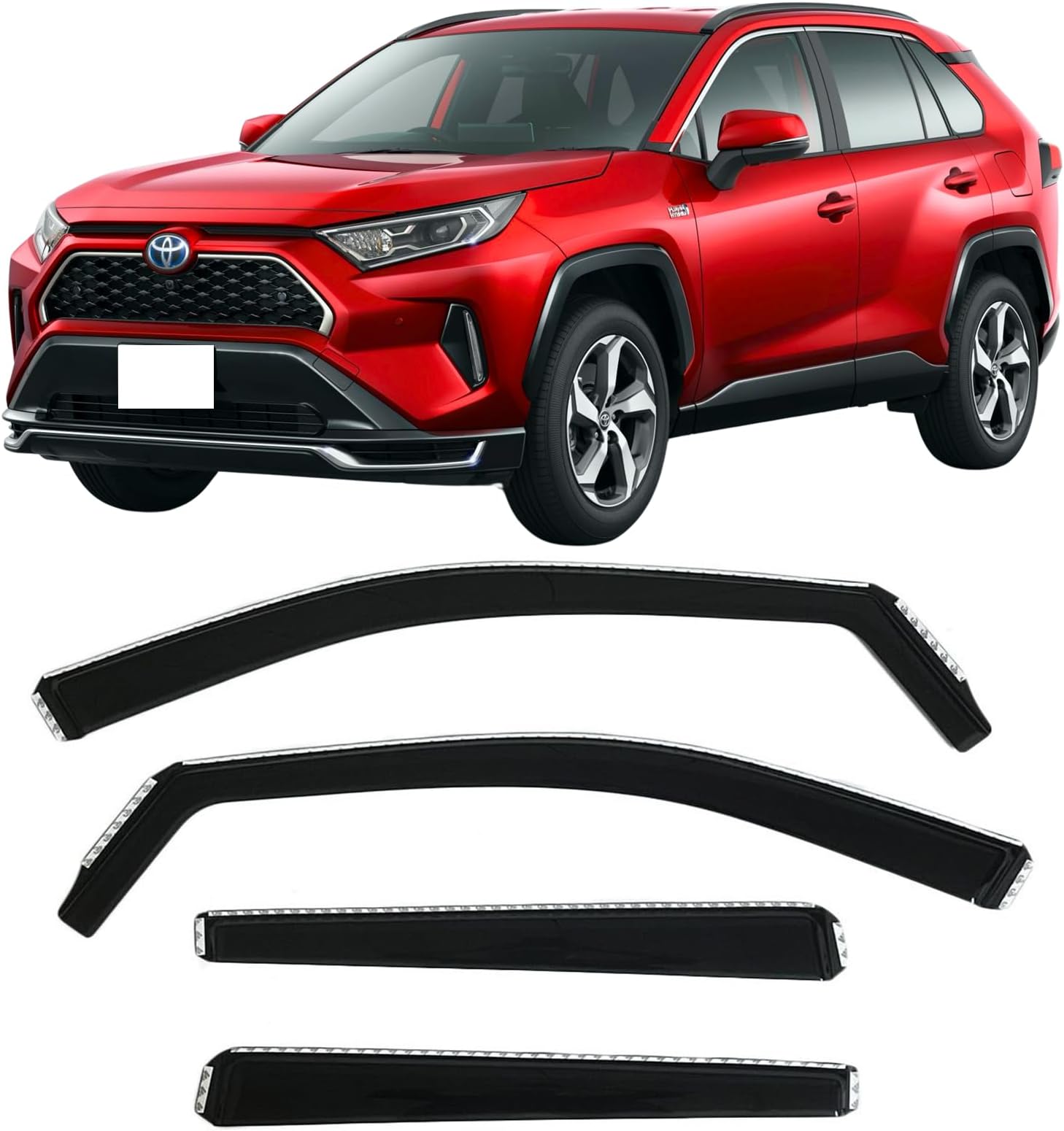 Amazon.com: 2019-2025 in-Channel Rain Guards Side Window Visor ...