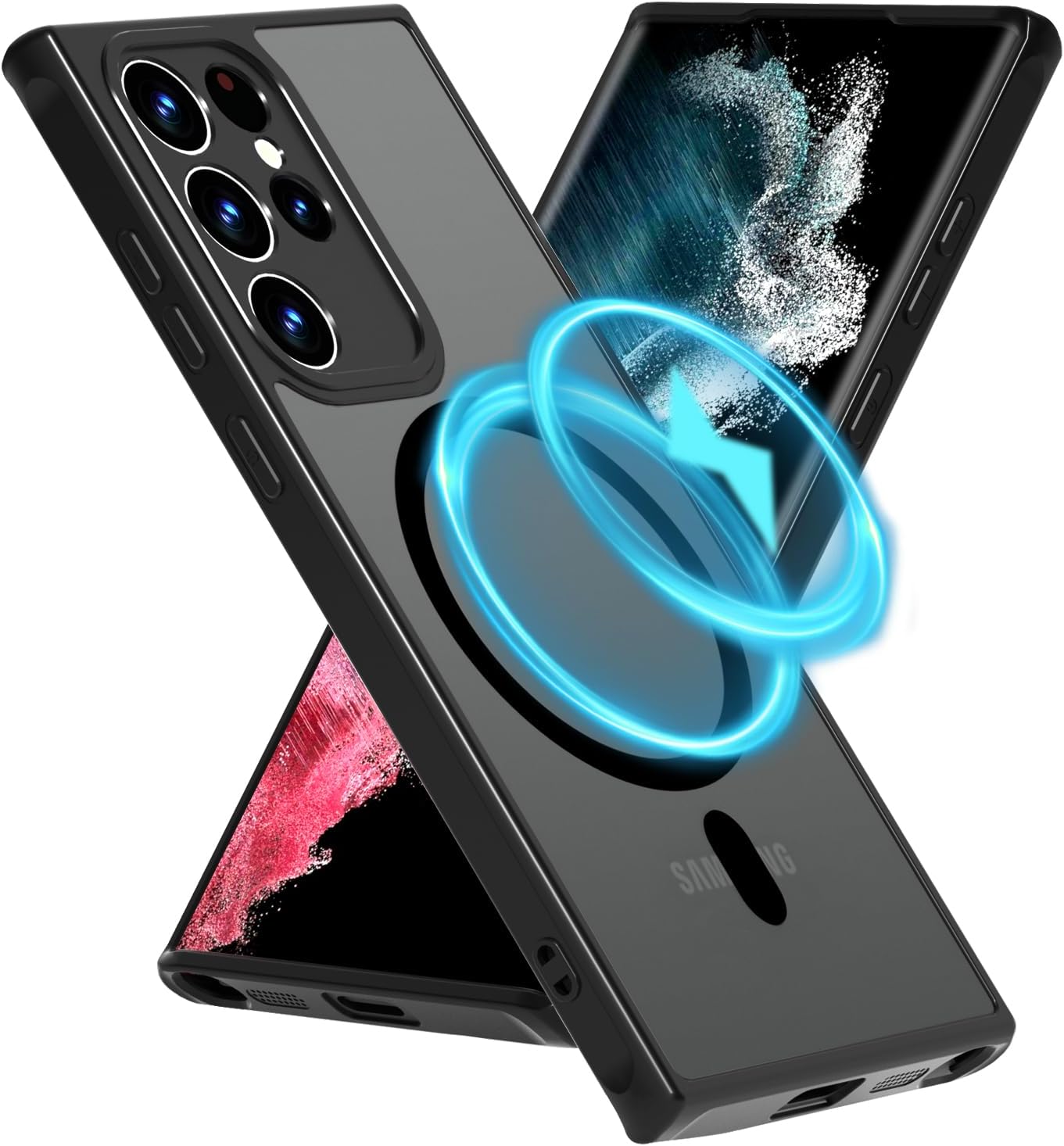 Amazon.com: Theyakmer Magnetic Case for Samsung Galaxy S22 Ultra - [Compatible with MagSafe ...