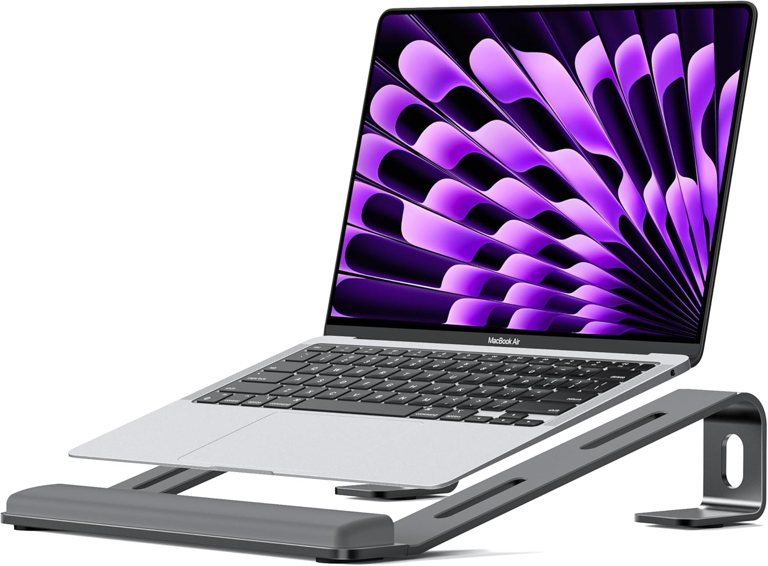 Amazon.com: NTMY Aluminum Laptop Stand for Desk with Wrist Rest, Laptop ...