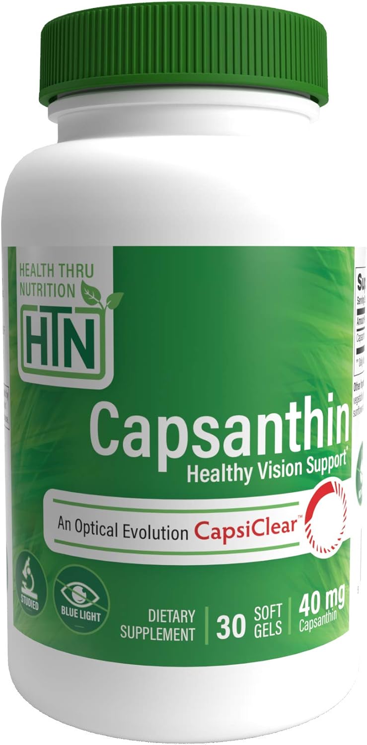 Amazon.com: Health Thru Nutrition CapsiClear Capsanthin Softgels, 40mg ...