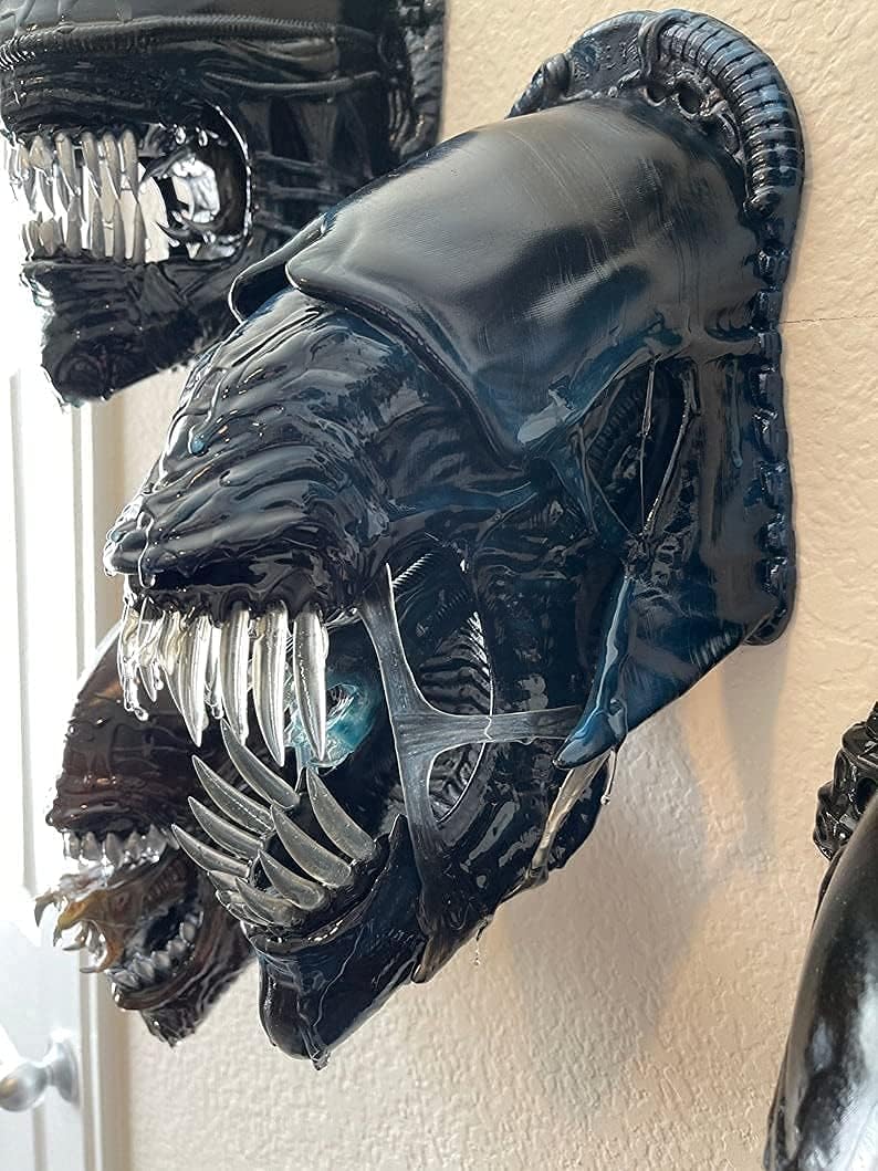 Alien Sculptures-Mucus Xenomorph Head Wall Decoration, Alien Head Wall ...