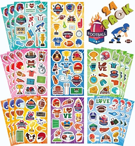 Amazon.com: 216PCS American Football Stickers, Rugby Theme Stickers Non ...