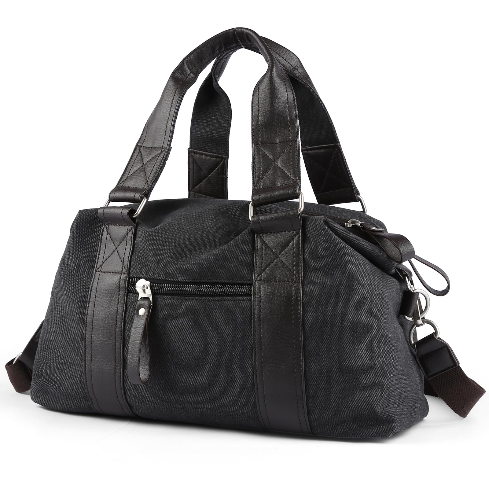 Amazon.com | Small Canvas Duffle Bag 17" for Men Women Small Carry On ...