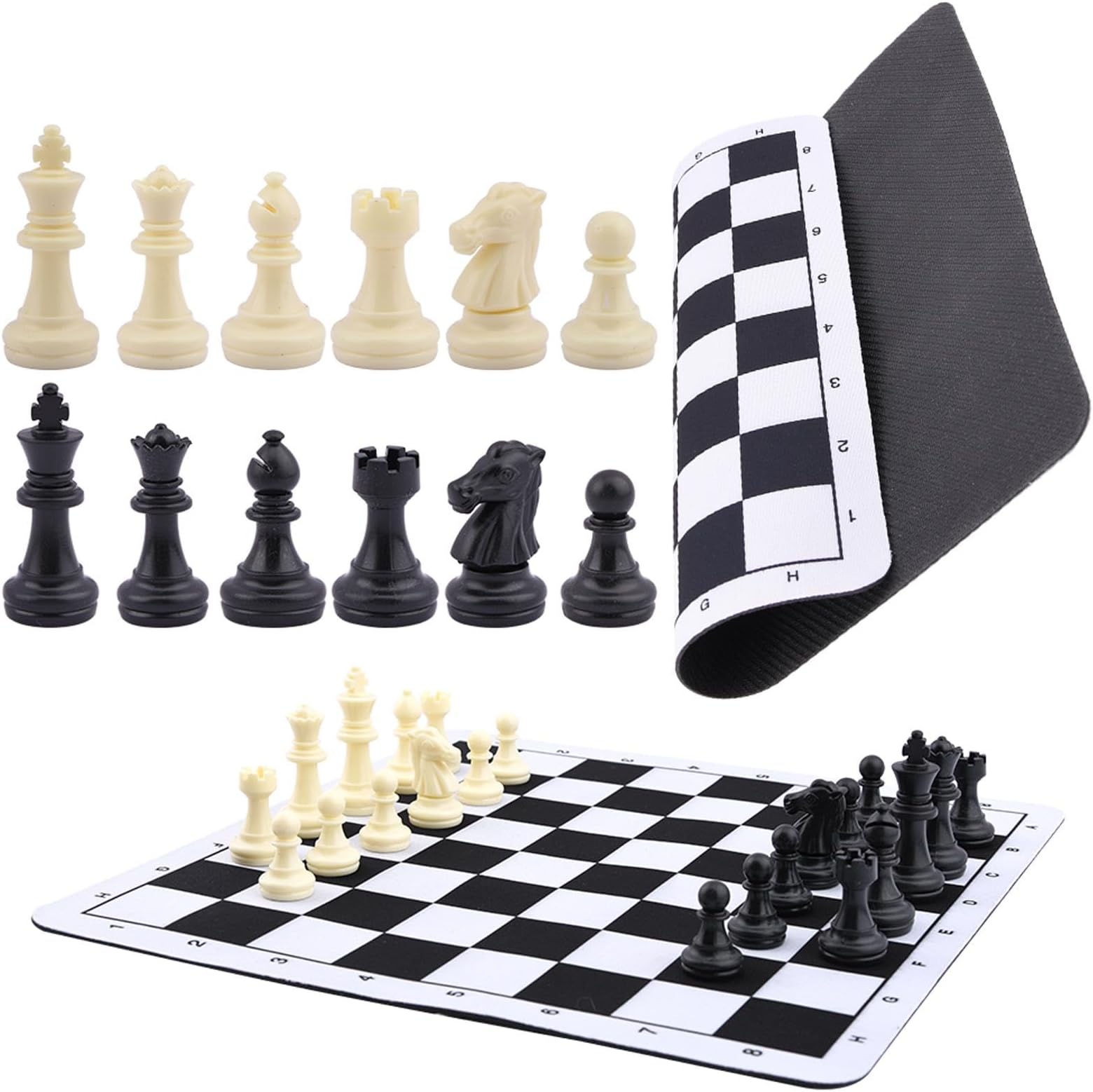 Amazon.com: Portable Chess & Checkers Set, 235mm Tournament Roll Up ...