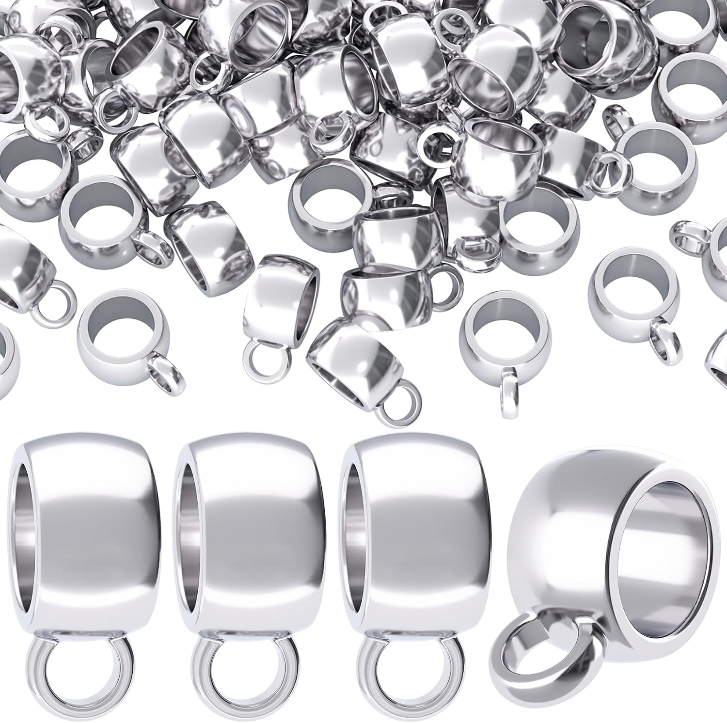 Amazon.com: Joez Wonderful 100Pcs Links Bail Beads, Hypoallergenic ...