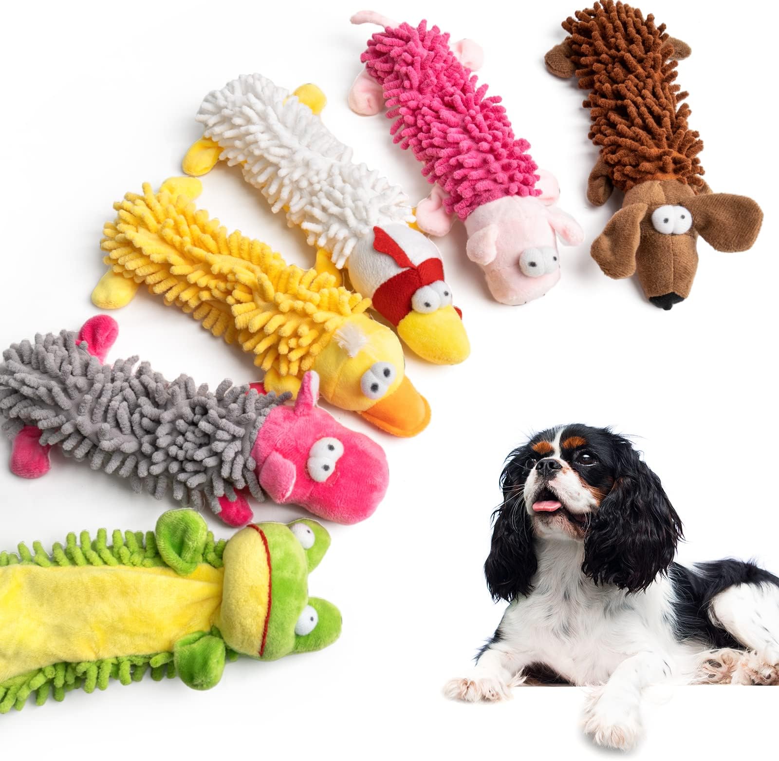 Pet Supplies : Sratte 10 Pcs Dog Squeaky Toys No Stuffing Pet Toys ...