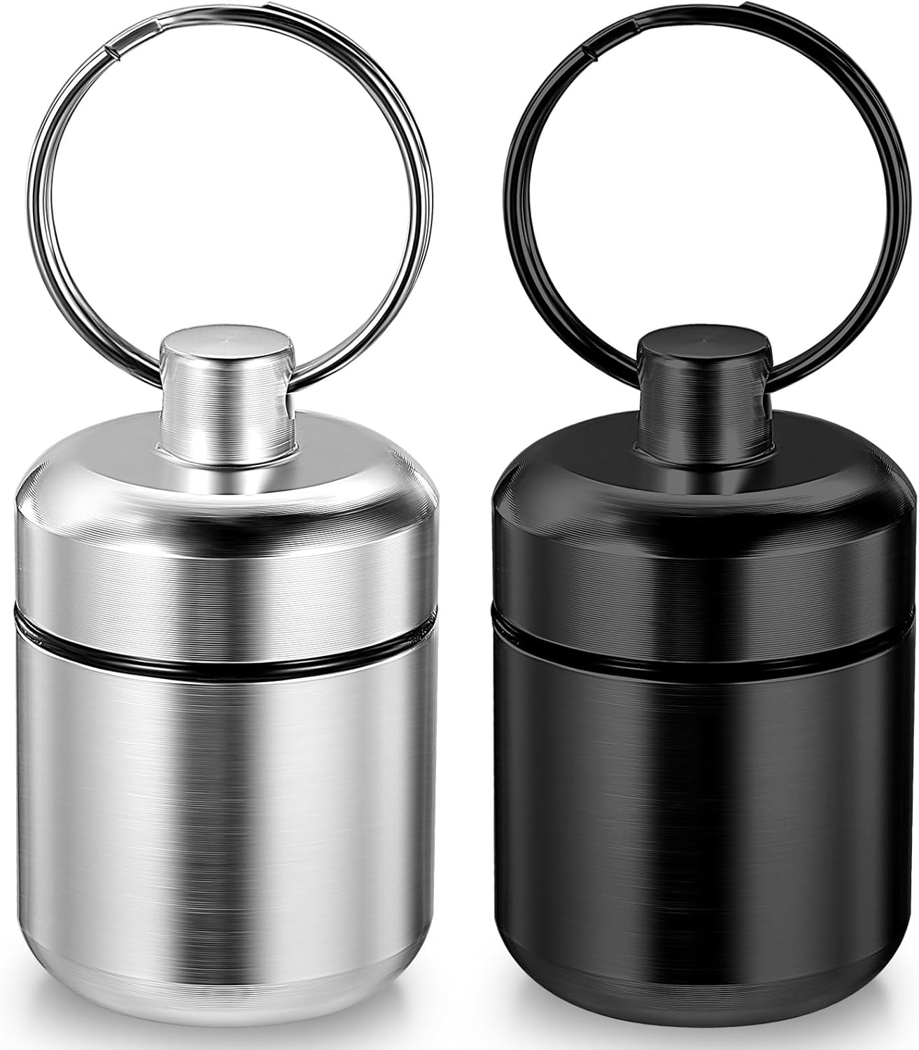 Amazon.com: PEOVLVN 2 Pack Mini Case Keychain Holder Waterproof Metal ...