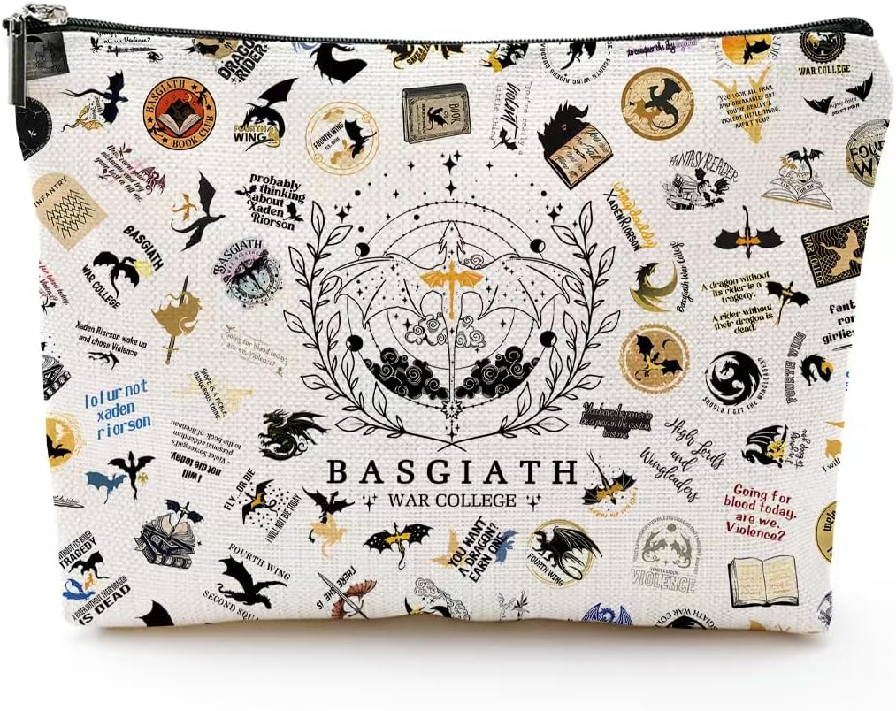 Amazon.com : Secretag Fourth Wing Merch Makeup Bag Dragon Rider Fans ...