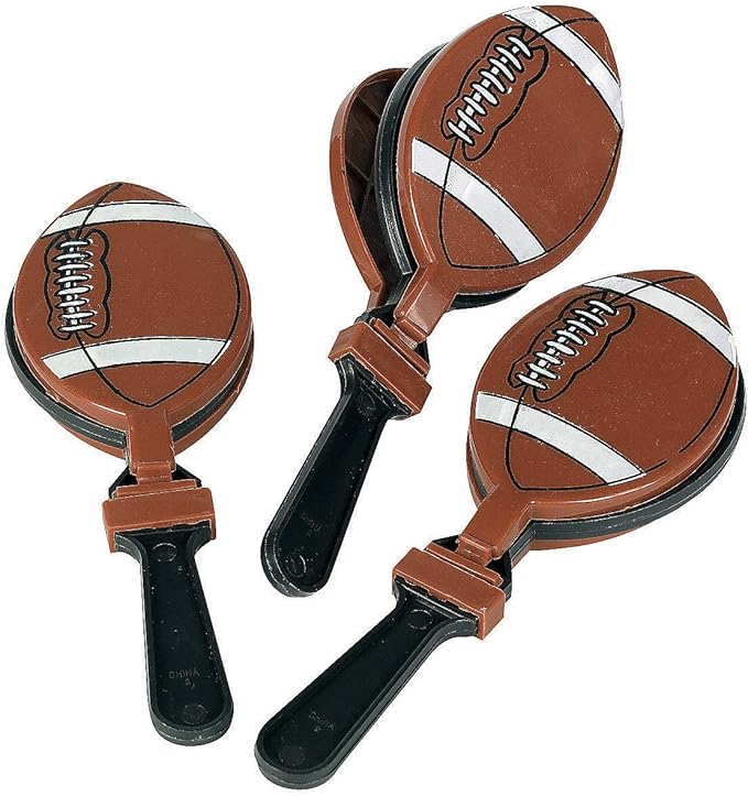 Amazon.com: Fun Express Football Clappers (12 Pieces) Party Accessories ...