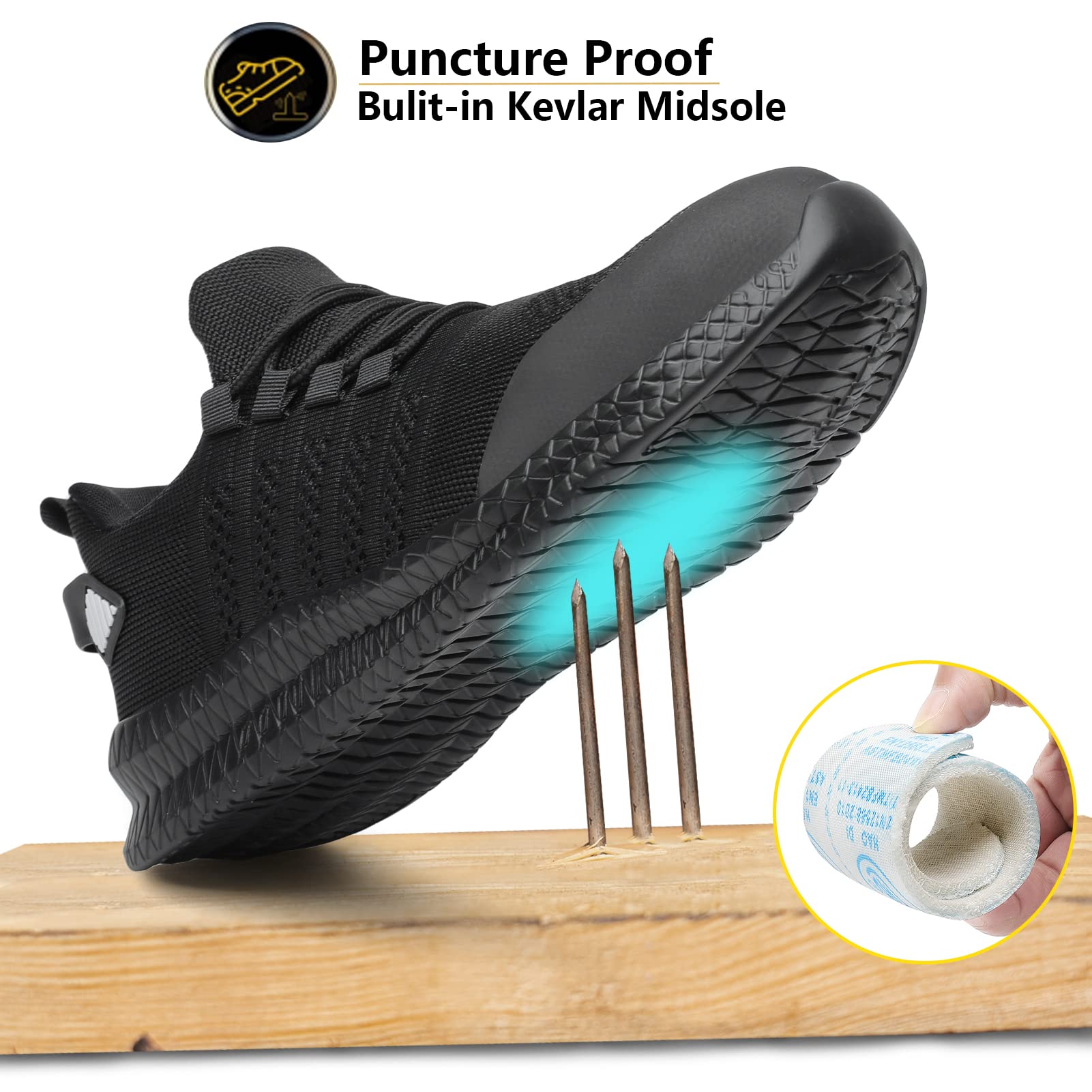 Snapklik.com : Steel Toe Shoes For Men And Women Puncture Proof Slip ...