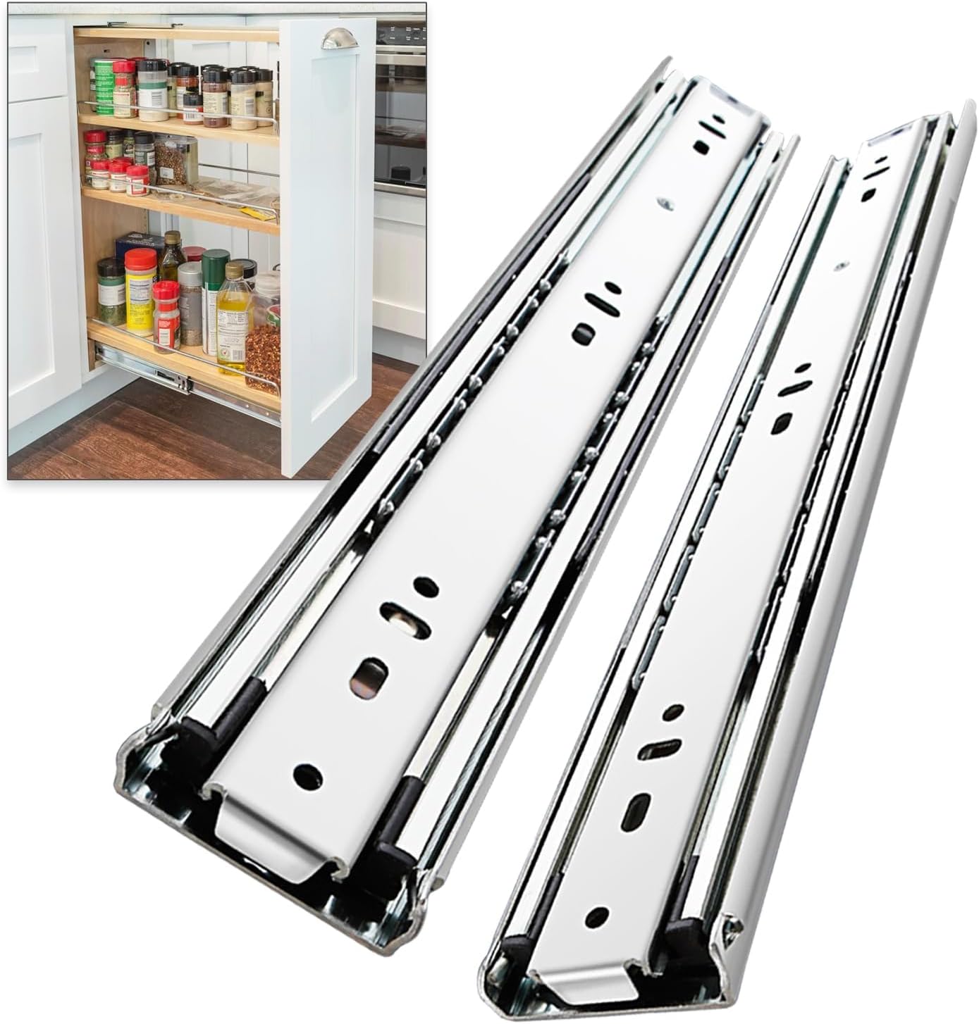 Gobrico 22-Inch Soft Close Drawer Slides, Heavy Duty Full Extension ...