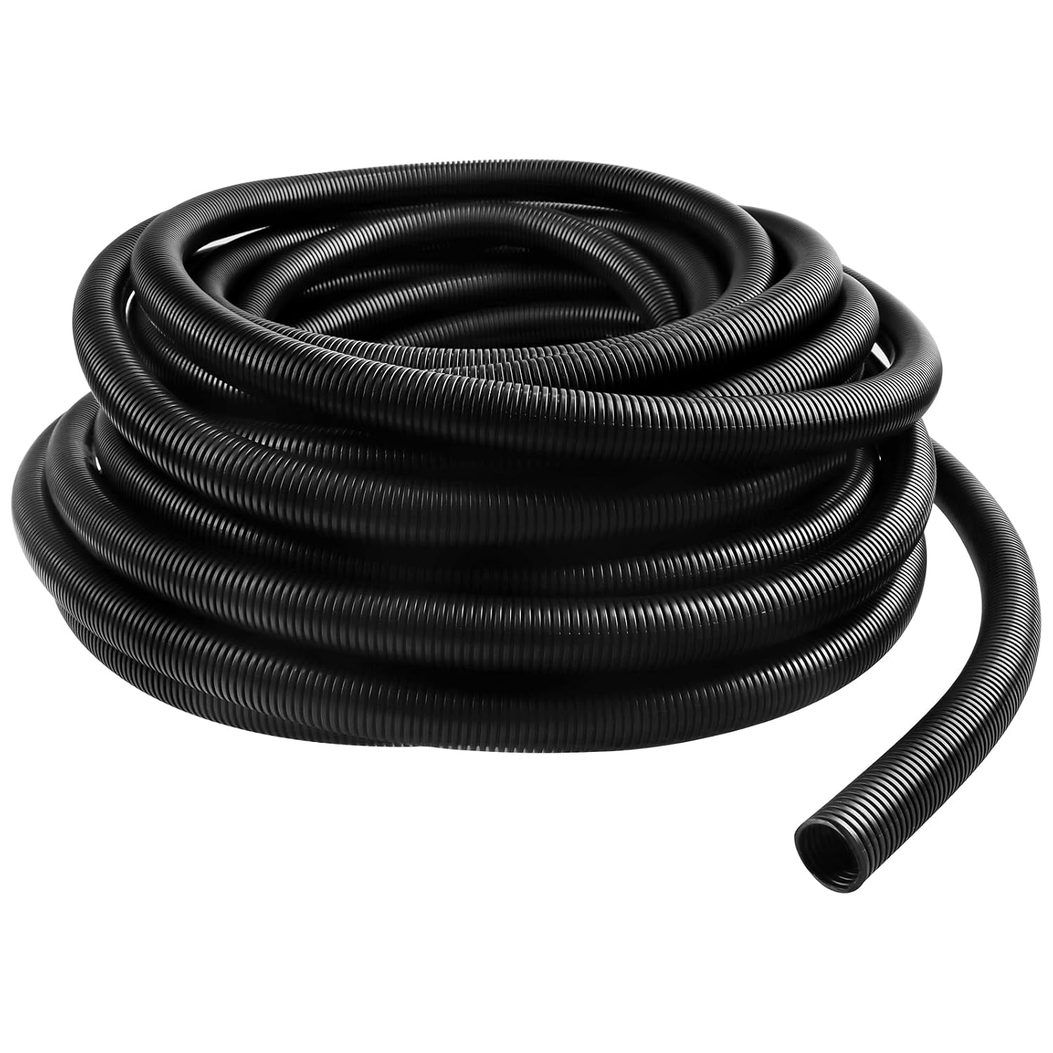 20m ID 20mm x OD 25mm Corrugated Tube, Black Flexible Corrugated ...