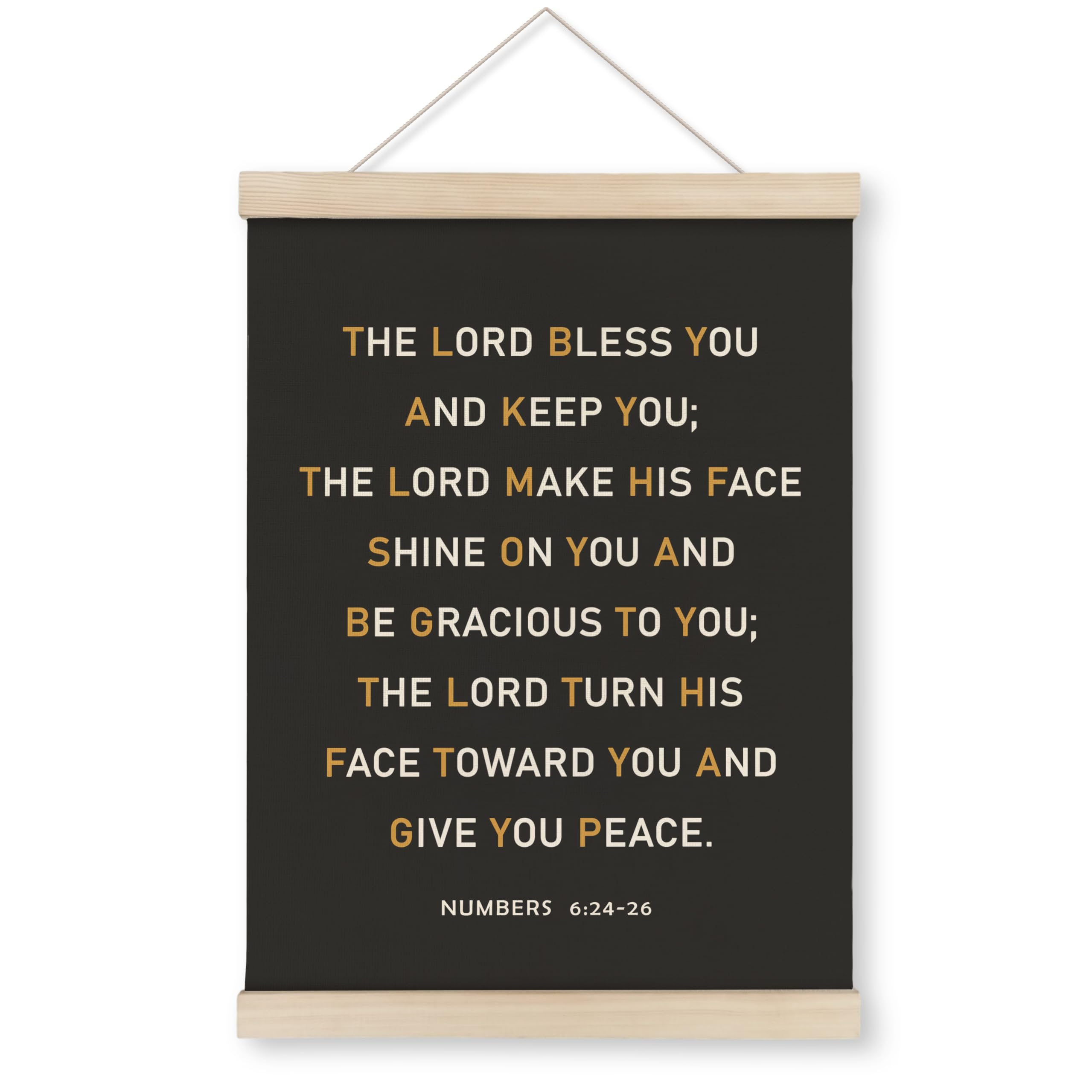 Amazon.com: HRQKO Christian Numbers 6 24-26 Wall Art Poster Hanger ...