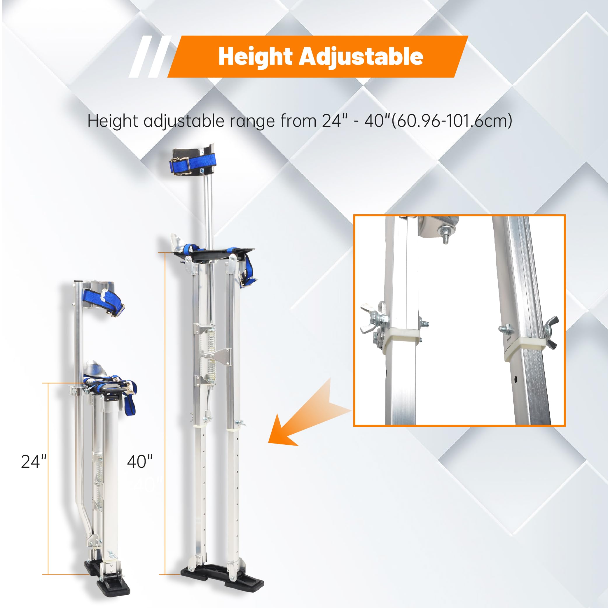 Snapklik.com : Higehio Drywall Stilts For Adults 24"-40" Adjustable ...