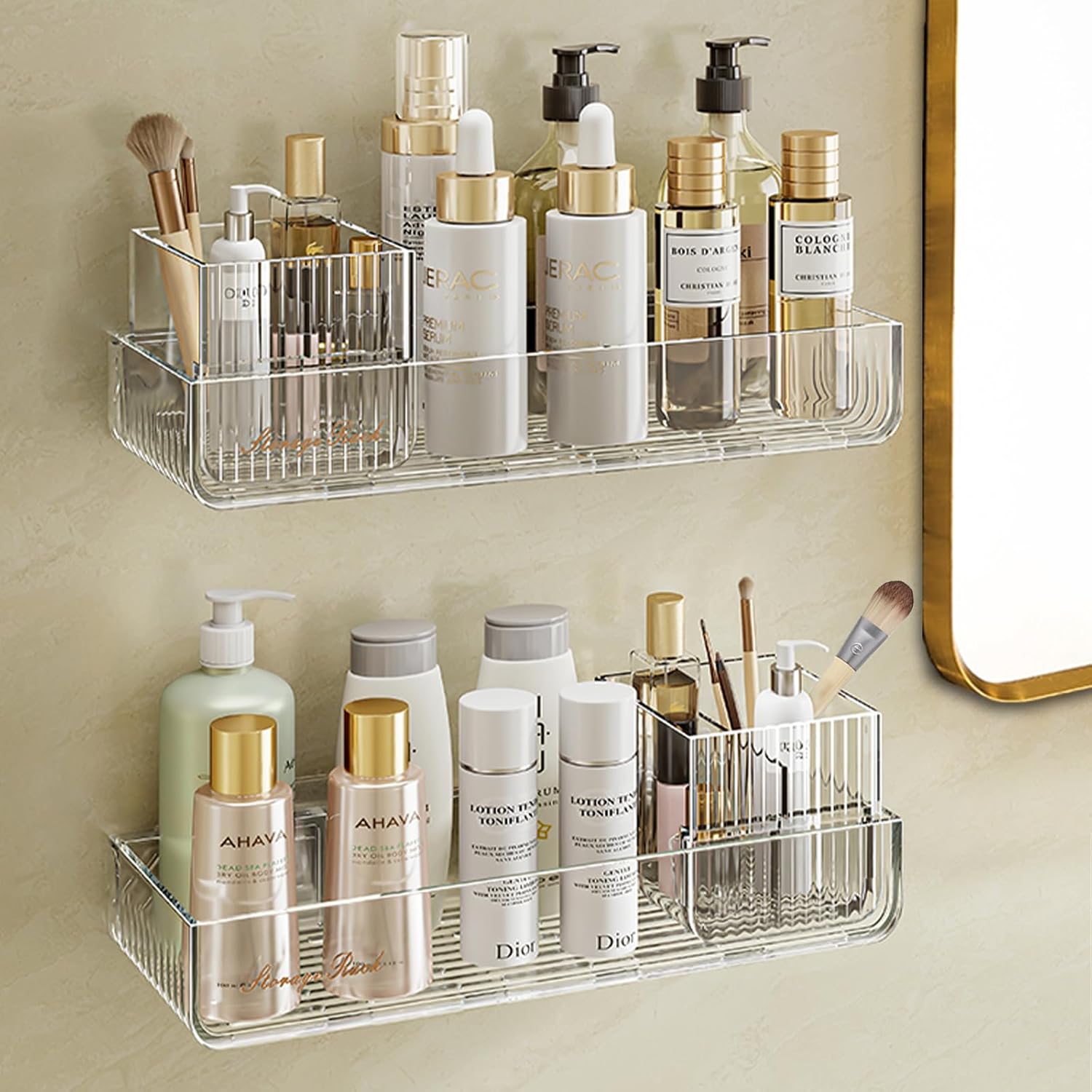 Amazon.com: HAIYIGOGE 4 Pack Wall Mounted Bathroom Organizers and ...