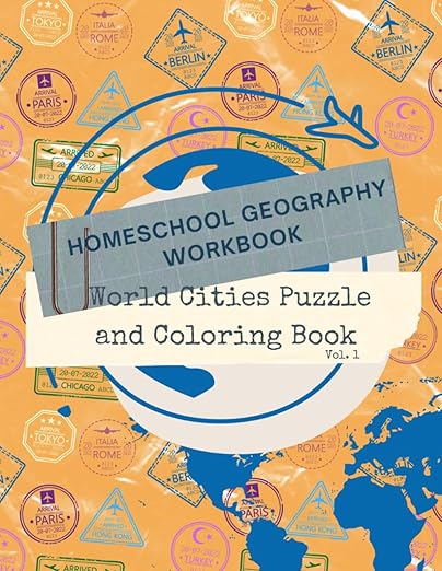 World Cities Puzzle and Coloring Book: Volume 1 (Homeschool Geography ...