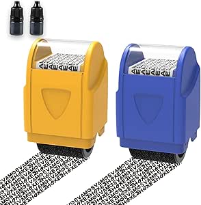 Amazon.com : Handwriting Lines Stamp Roller Self-Inking Line Rolling ...
