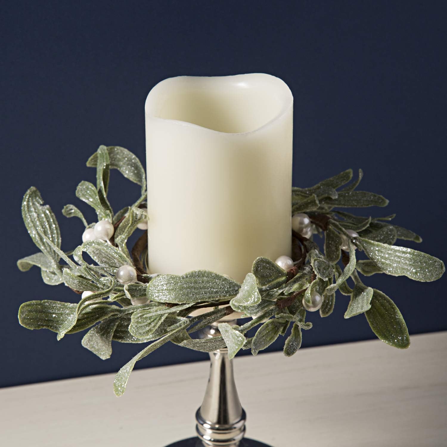 Amazon.com: LampLust Christmas Candle Rings Wreaths for Pillar Candles ...