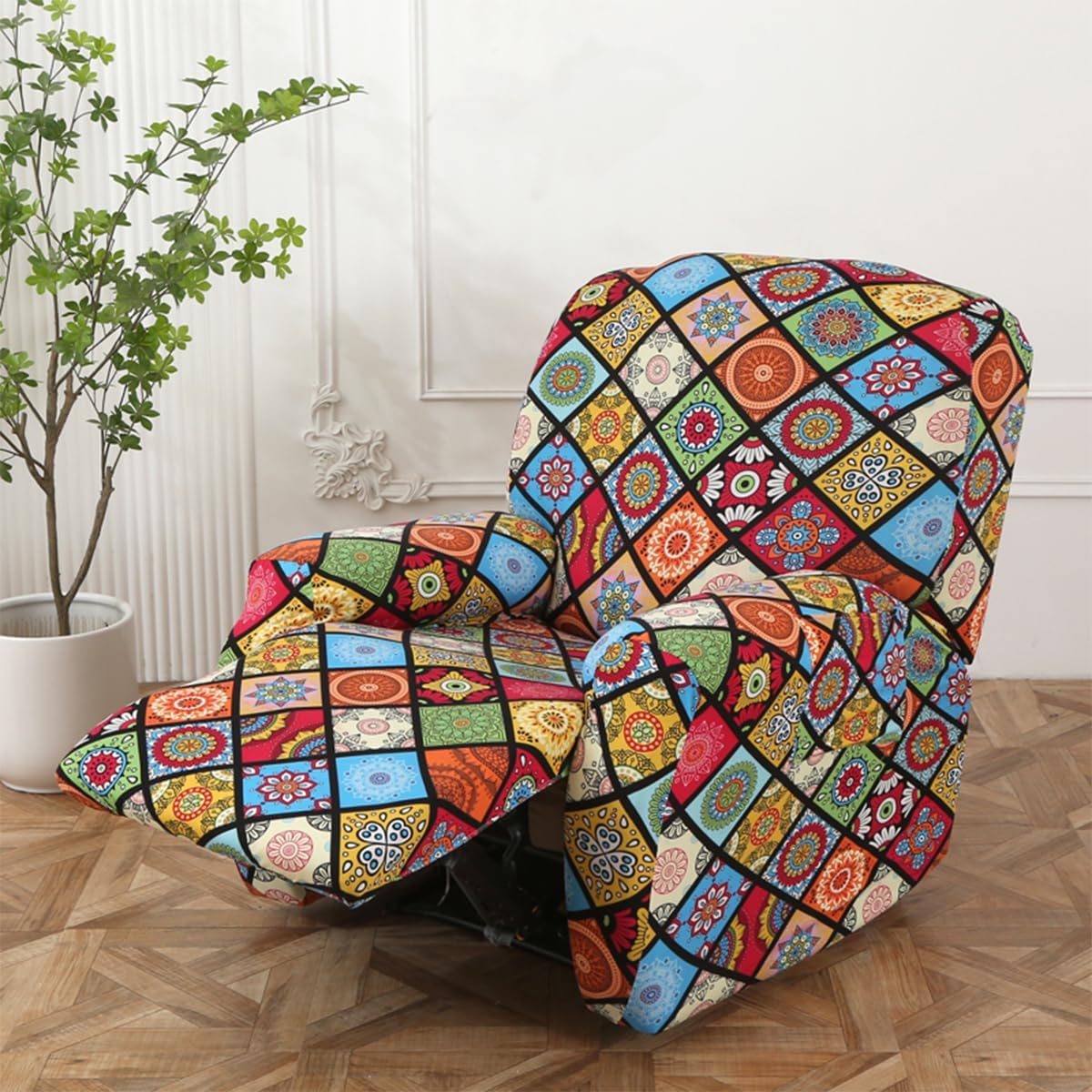 Highdi Recliner Chair Covers for Electric Chair, 4 Pieces Mandala ...