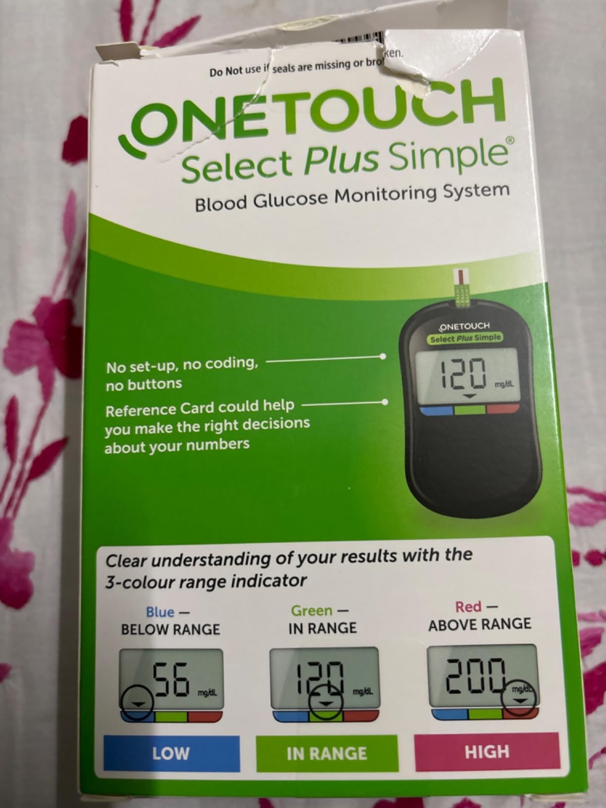 OneTouch Select Plus Simple glucometer machine | Simple & accurate ...