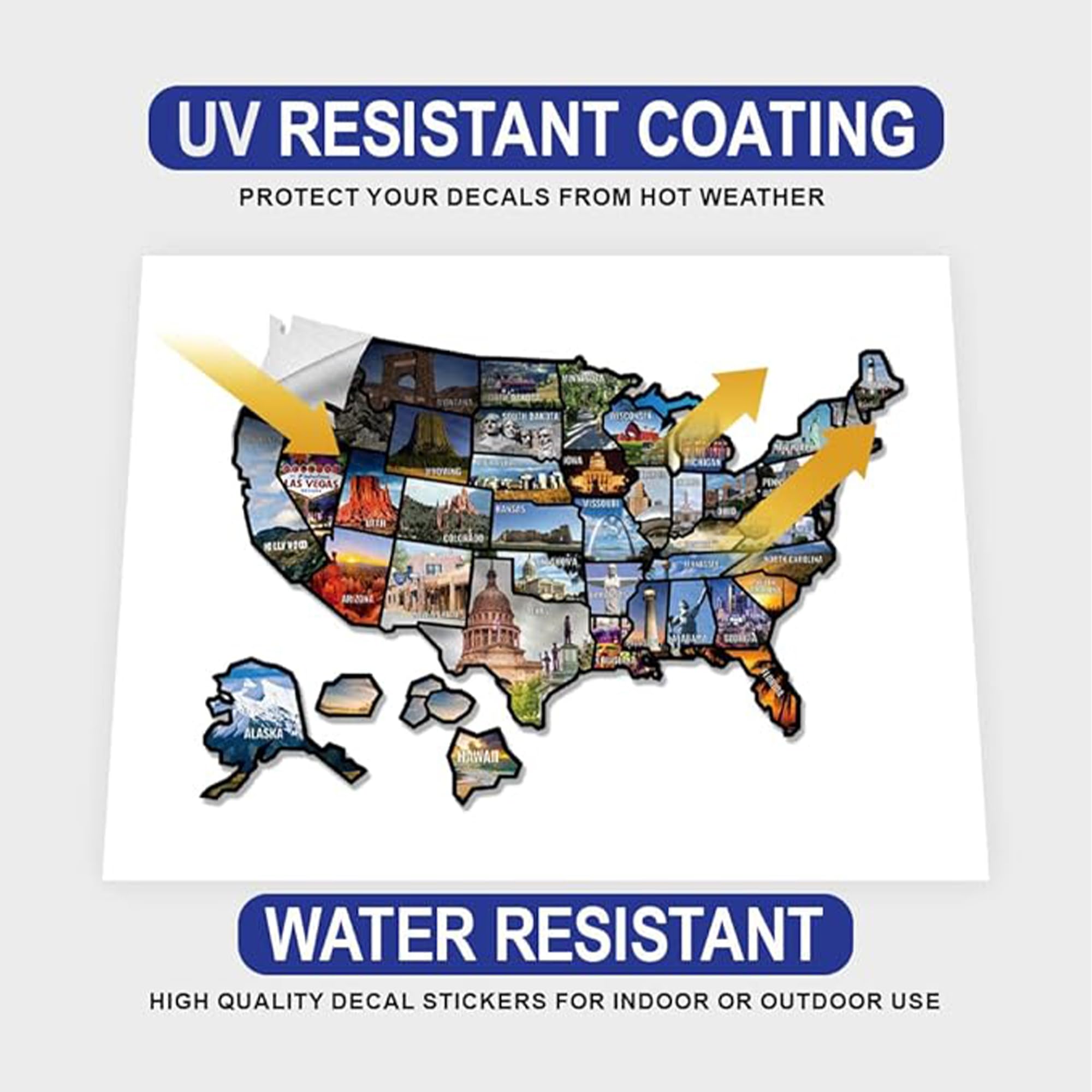 Snapklik.com : RV State Sticker Travel Map - New NO Fade Ink - RV ...