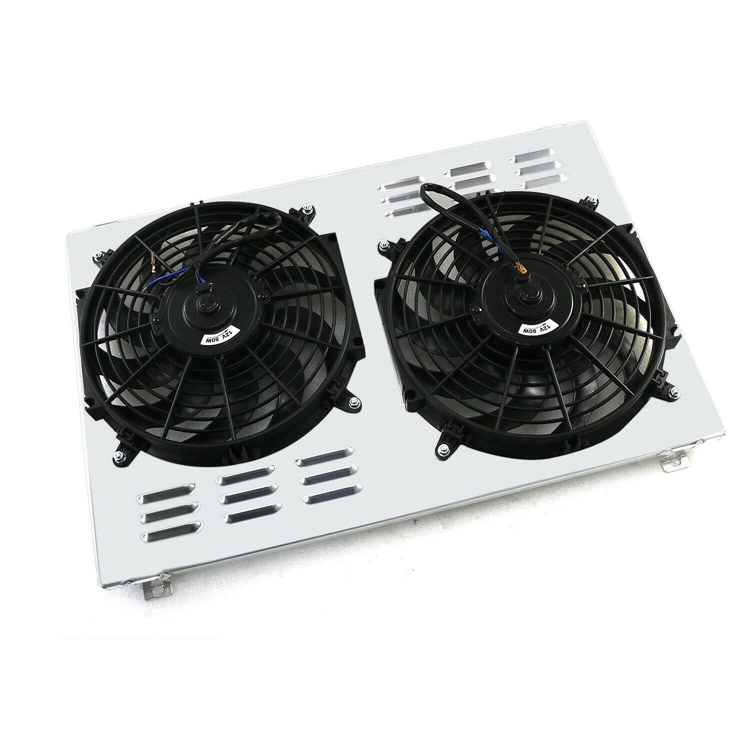 Radiator Shroud With Fans Aluminum Radiator Shroud + Dual 12" Electric ...