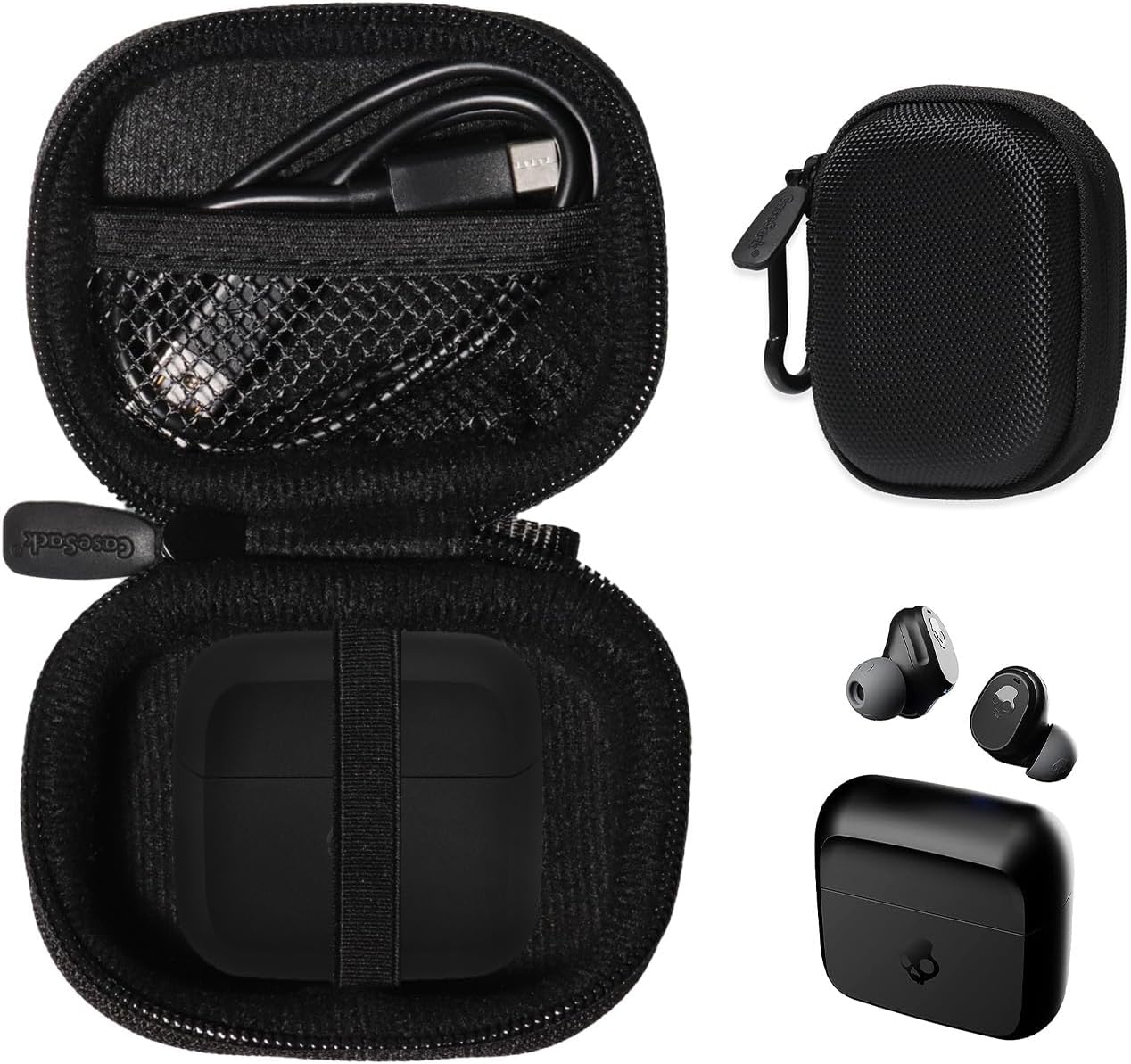 CaseSack Case for Skullcandy Mod in-Ear Wireless Earbuds (Black ...