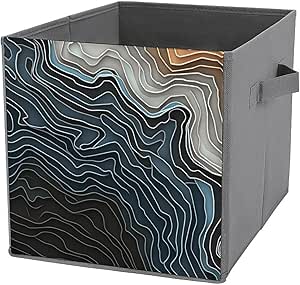 Amazon.com: DamTma Black Topographic Contour Storage Cubes One Size ...