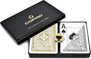 Amazon.com: Copag Legacy Design 100% Plastic Playing Cards, Poker Size ...
