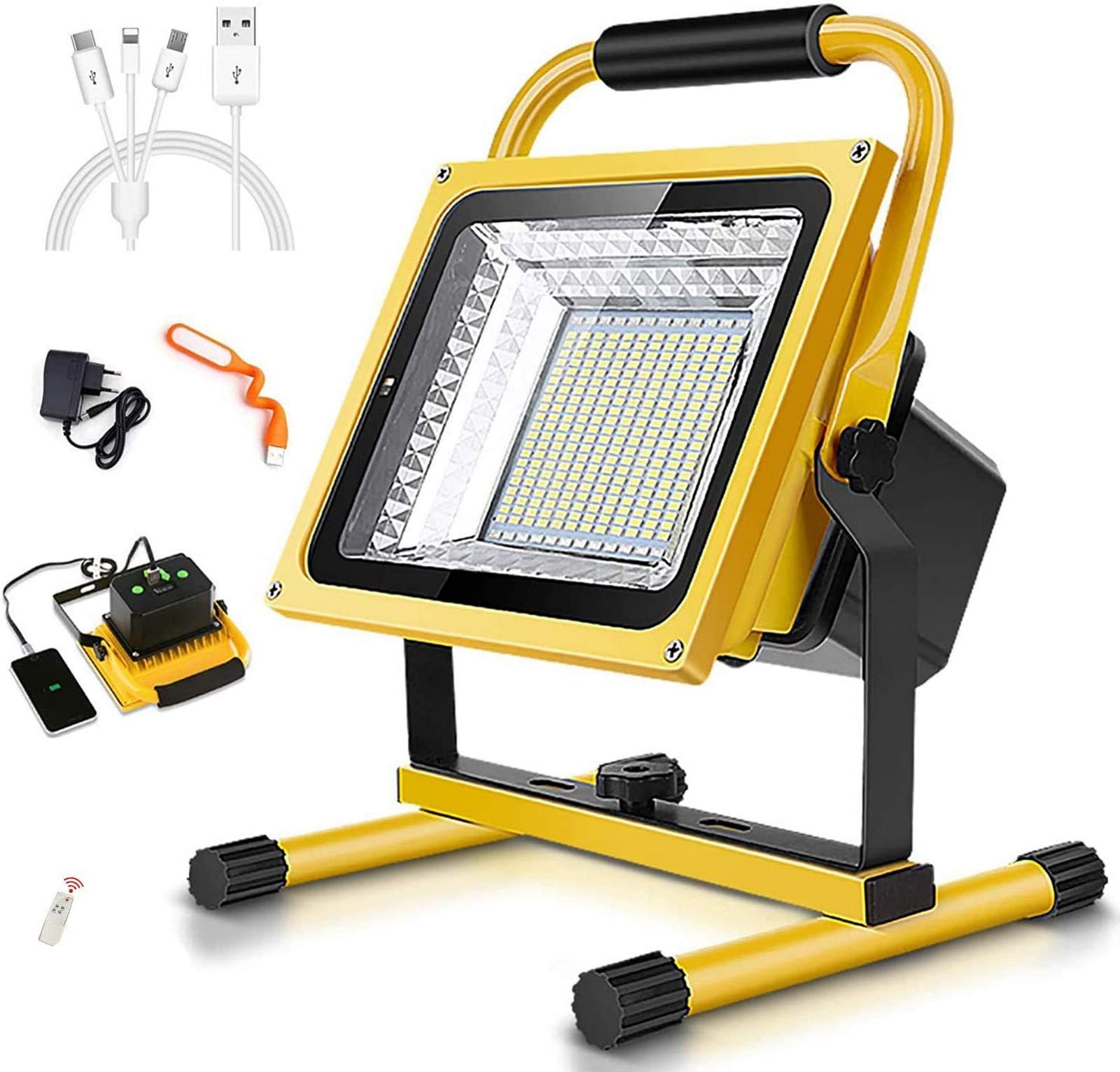 Buy GYC Worksite led floodlight, rechargeable led floodlight, 900W ...