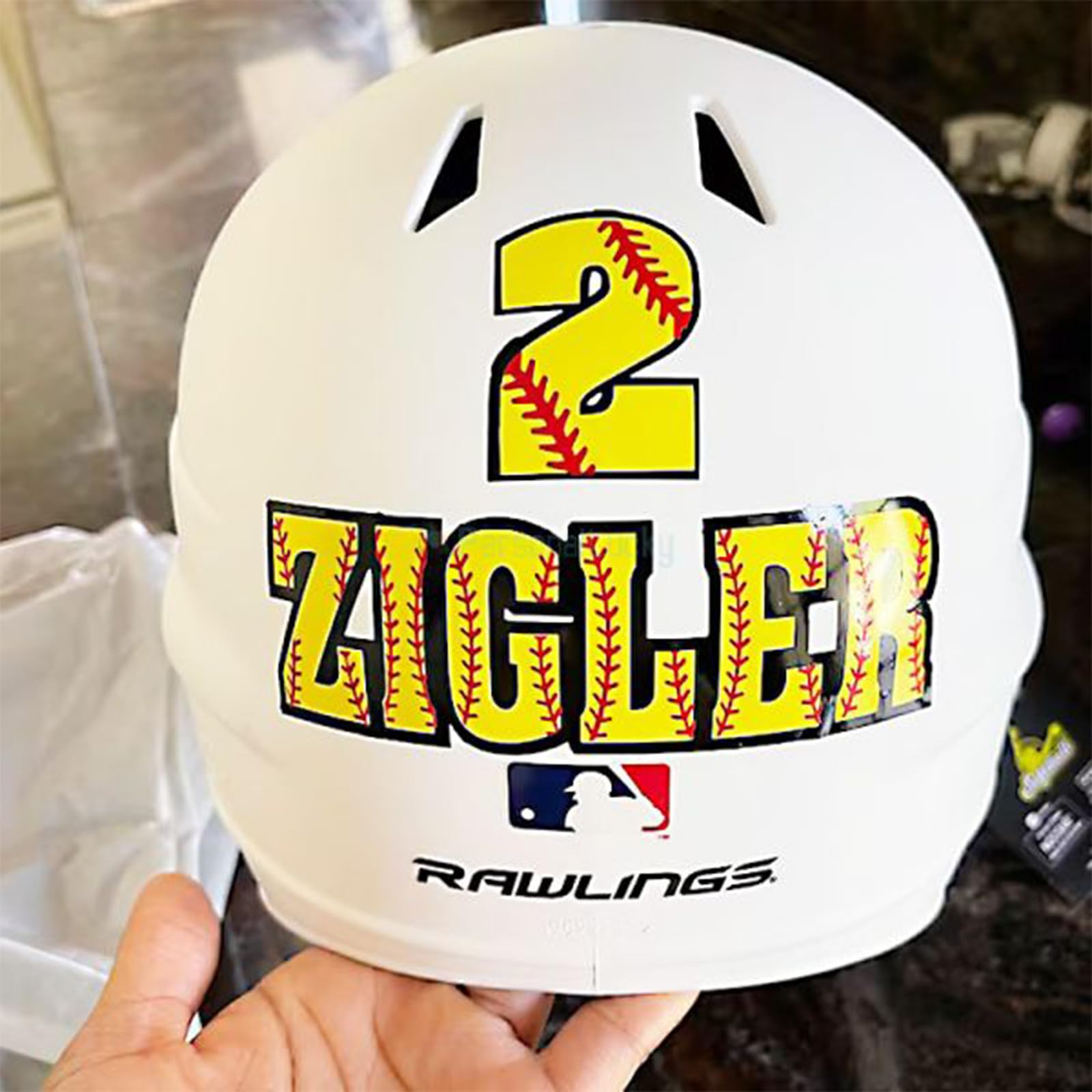Custom Softball Helmet Decals