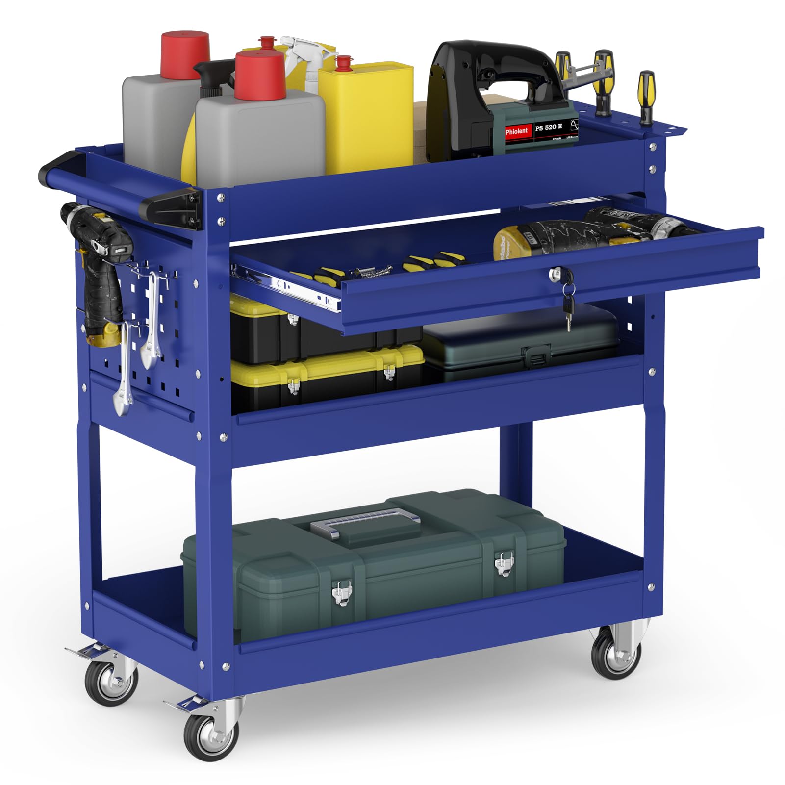 Amazon.com: Gornoxblif 3 Tier 440 LBS Rolling Tool Cart on Wheels ...