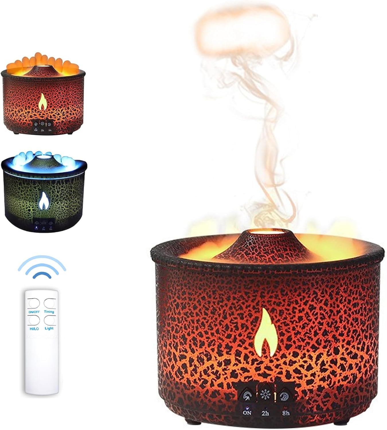 Amazon.com: Volcano Humidifier,Large 300ml/10.56oz Capacity, Waterless ...