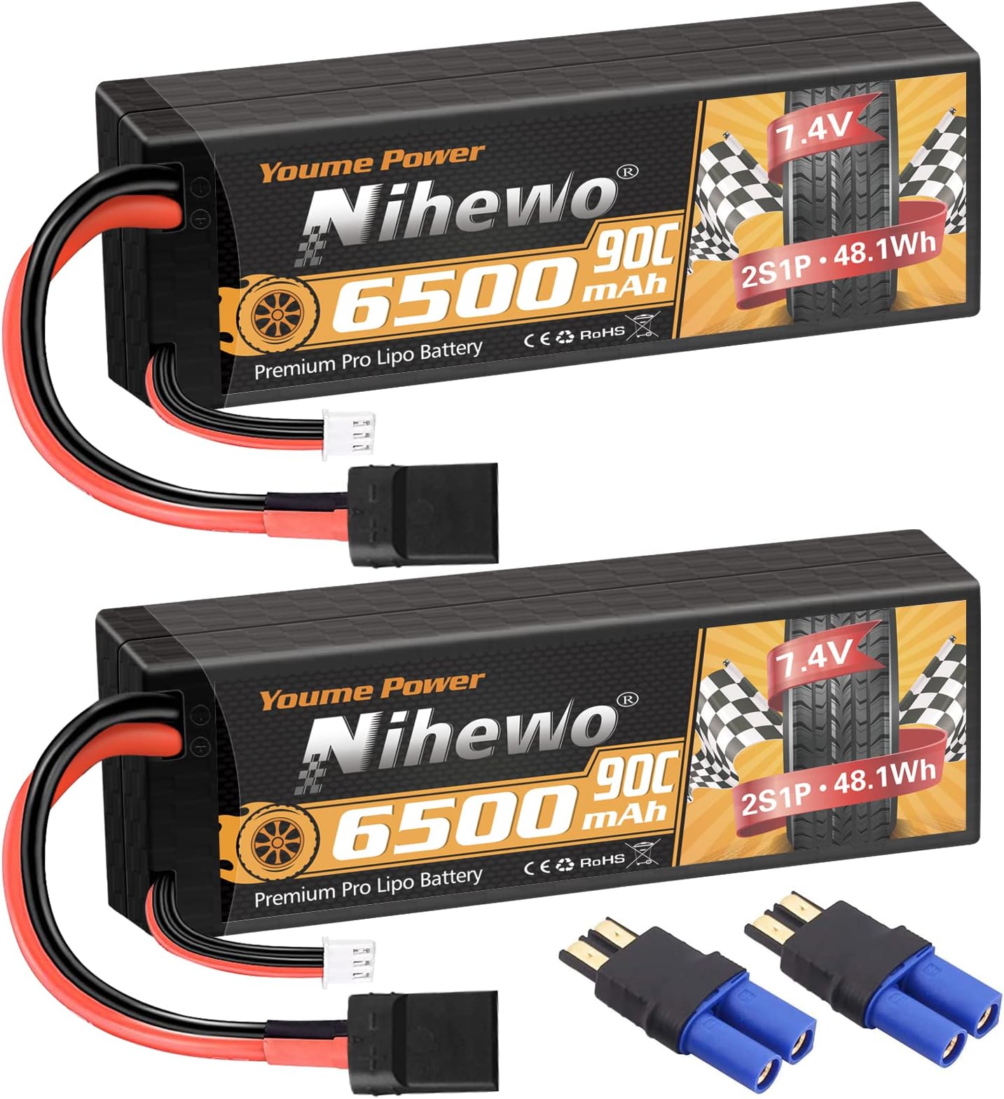 Amazon.com: Dynamite SPEEDPACK2 8.4V 3300MAH 7 Cell NiMH Hump EC3 ...