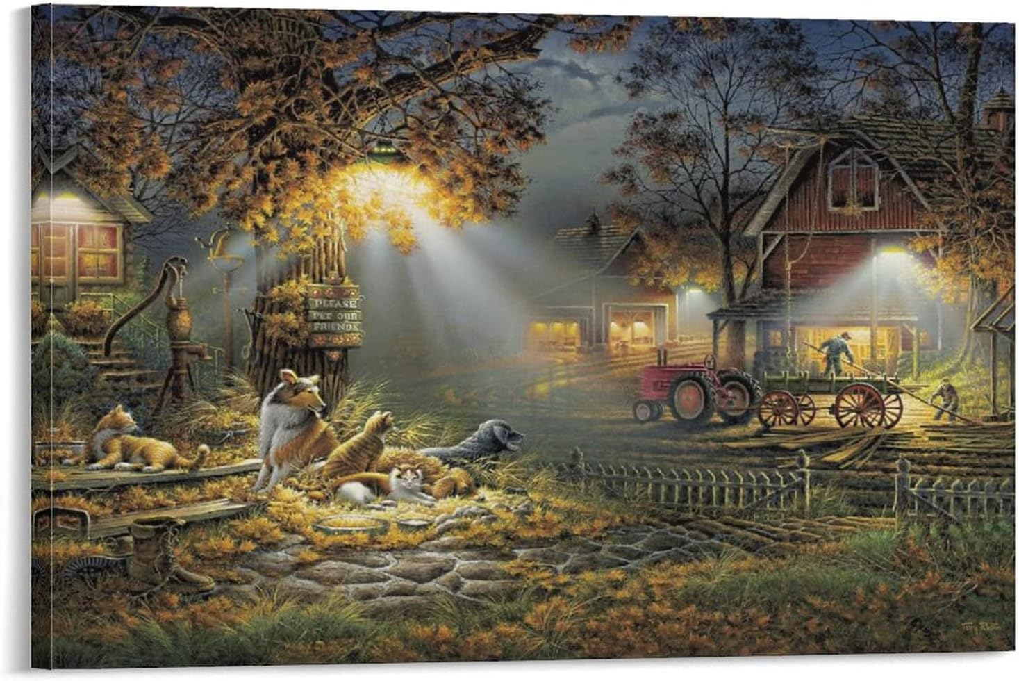 Amazon.com: WNIHU Terry Redlin Our Friends Canvas Poster Wall Art Decor ...