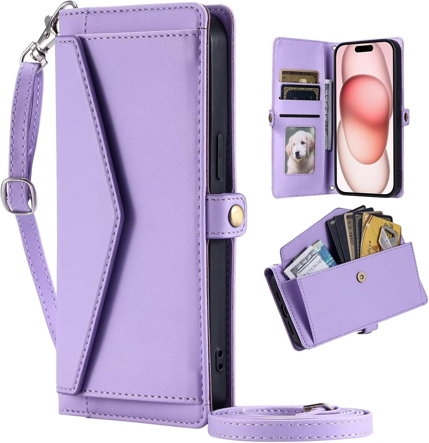 Amazon.com: WOWUDI for Motorola Moto E14/G04/G24 Case with Card Holder ...